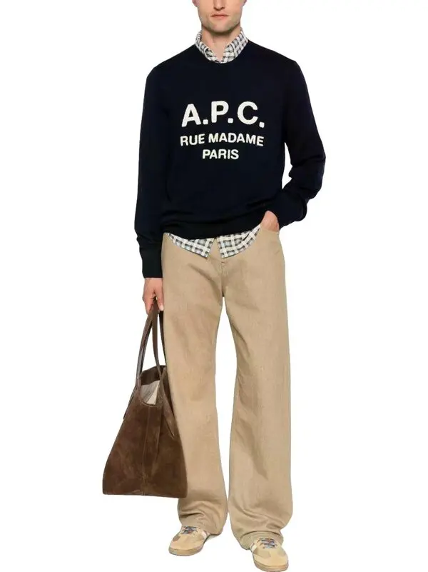 A.p.c. Wool Crew Neck Jumper - Blue