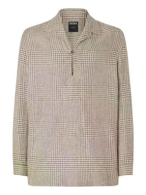 Zegna Prince Of Wales Shirt - Neutrals