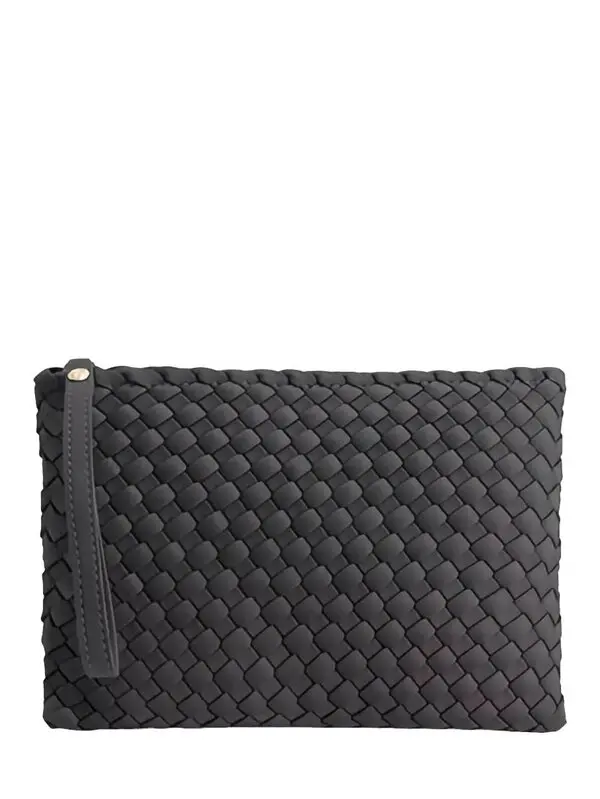 MARREA Woven Clutch Bag - Grey
