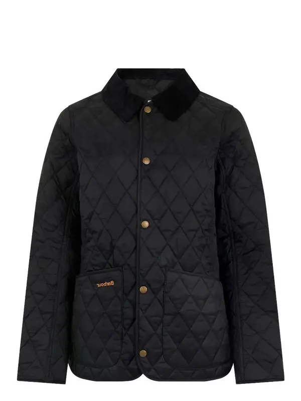 Barbour Annandale Quilted Jacket With Corduroy Collar - Black