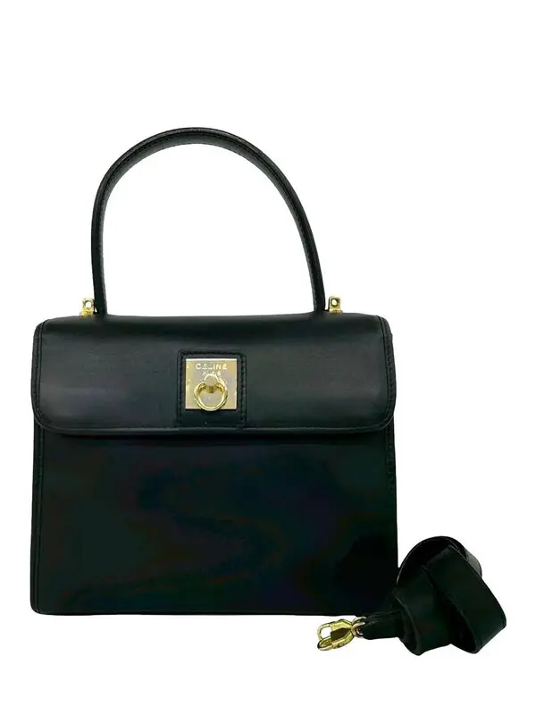 Celine 2013 Leather Satchel - Black