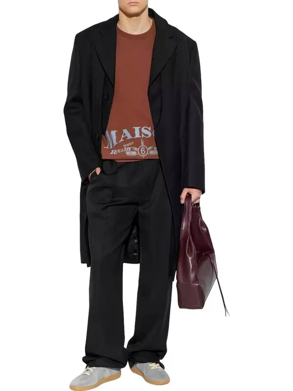 MAISON MARGIELA Logo Print Sweatshirt - Brown