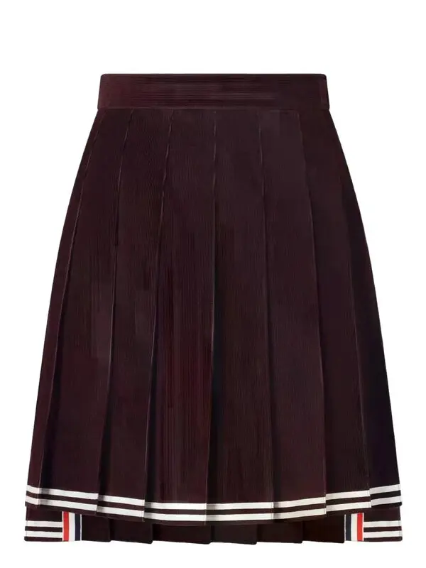 Thom Browne Pleated Mini Skirt - Red