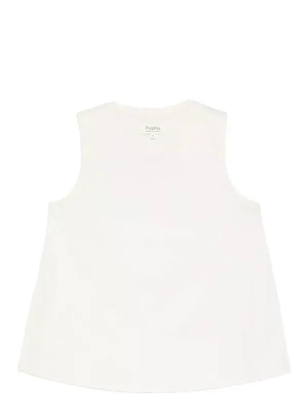 PSOPHIA Sleeveless Cotton Crewneck Tank - Neutrals