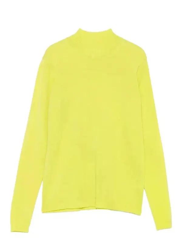 PSOPHIA High-neck Fine Knit Sweater - Yellow