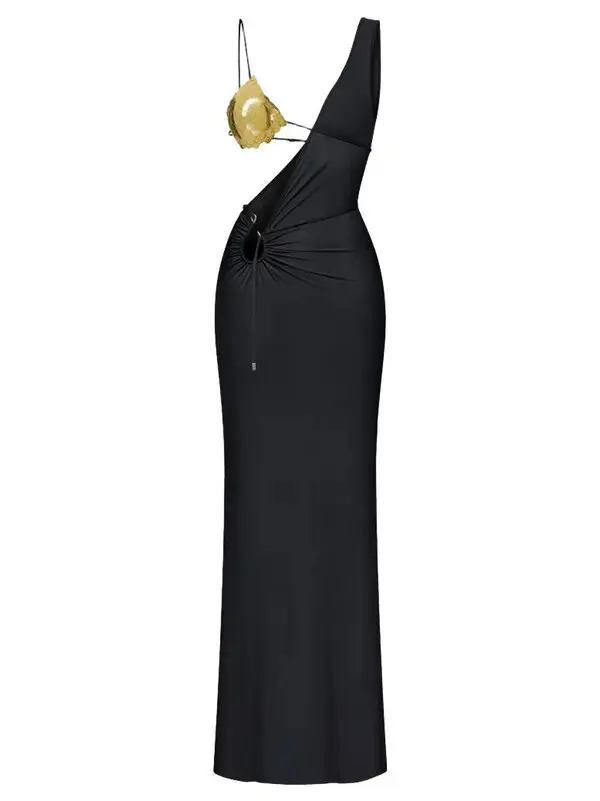 KOROBEYNIKOV Sequin Embellished Cut-out Maxi Dress - Black