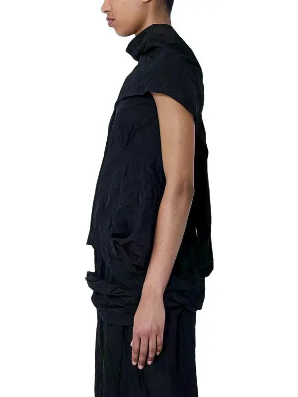 LIMI FEU Draped Zip-fastening Sleeveless Blouse - Black