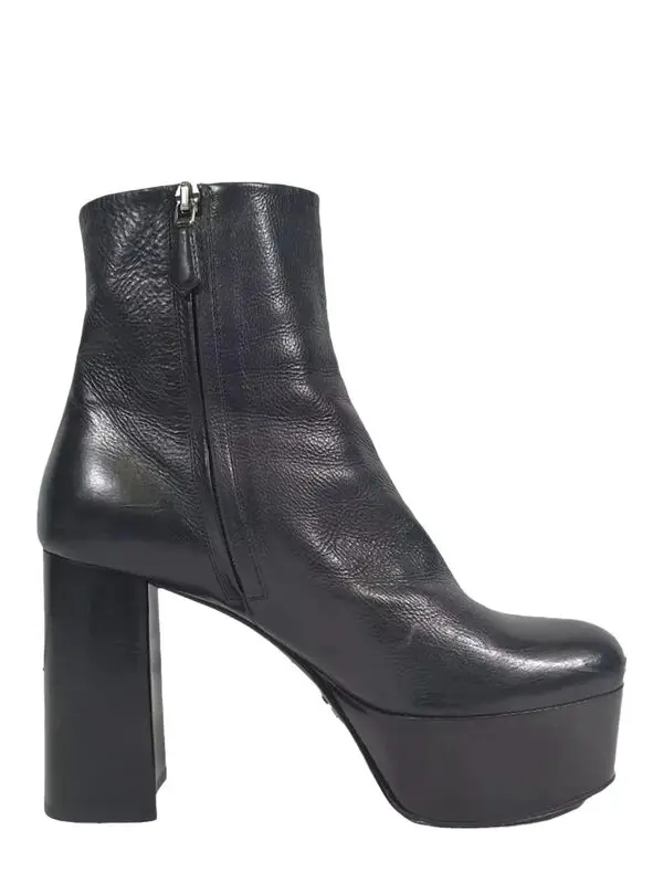 Prada Platform Ankle Boots - Black
