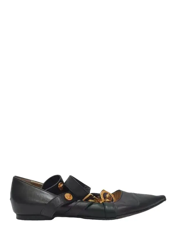 Versace Medusa Head Ballet Flats - Black
