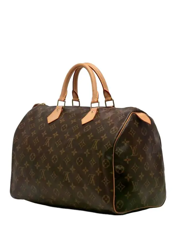 LOUIS VUITTON Monogram Speedy 35 Boston Bag - Brown