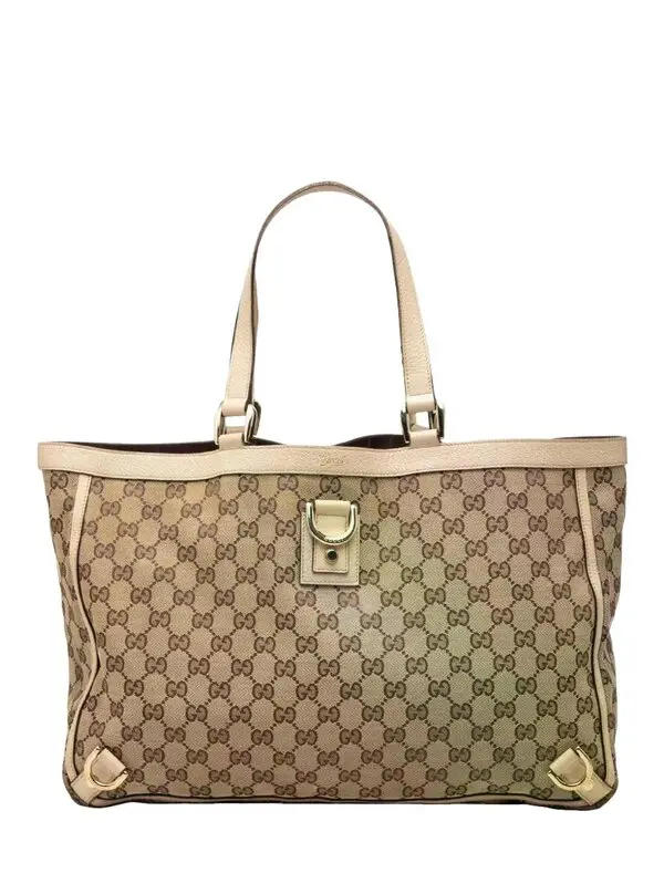 Gucci Abbey D-ring Tote Bag In Gg Canvas - Neutrals