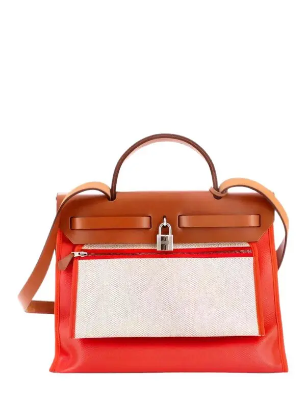 Hermès Herbag Zip Berline 31 Shoulder Bag - Orange