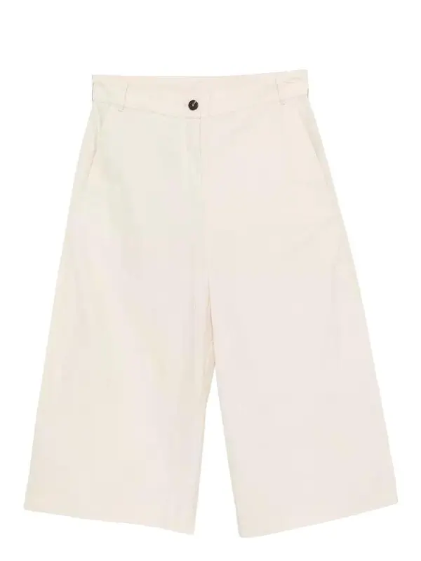 PSOPHIA Wide-leg Cropped Trousers - Neutrals