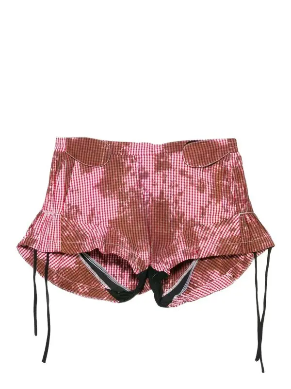 Ottolinger Picnic Raider Gingham-print Shorts - Red