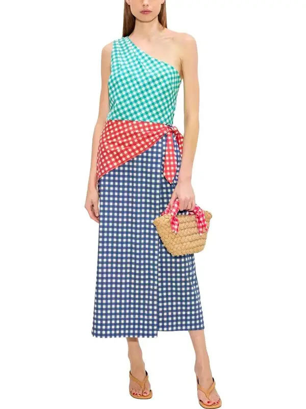 SIMONMILLER Belem One-shoulder Midi Dress - Blue
