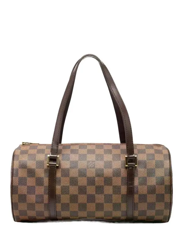 LOUIS VUITTON 2003 Damier Ebene Papillon 30 Handbag - Brown