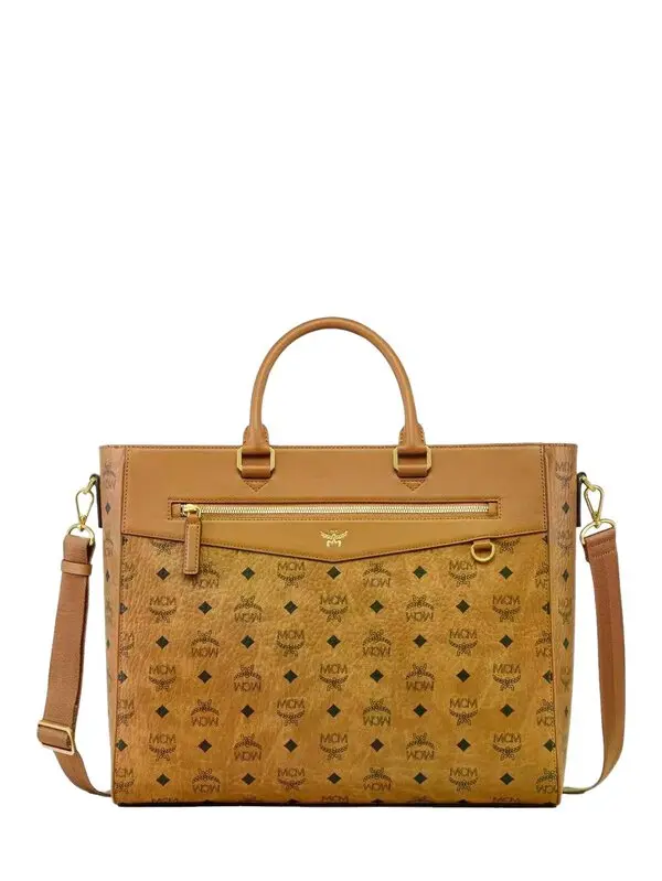 Mcm Diamond Vi Tote Bag - Brown