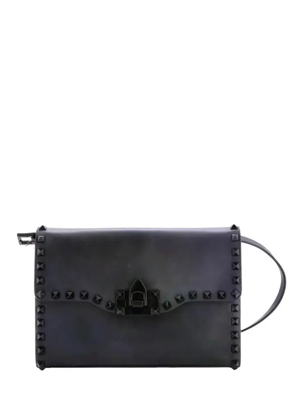 Valentino Garavani Rockstud Flip Lock Flap Bag - Black