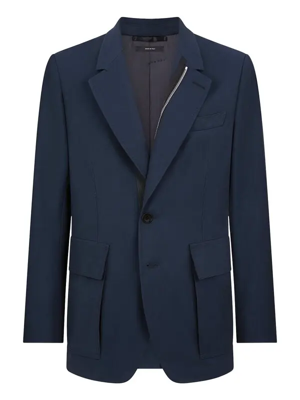 TOM FORD Zip-up Blazer - Navy
