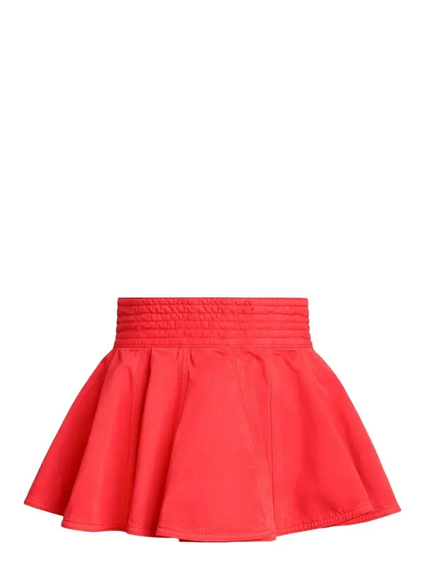 Alaïa Denim Peplum Belt - Red