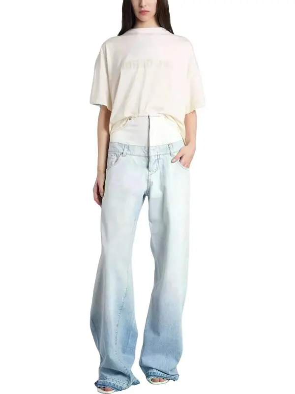 B1ARCHIVE Draped Open-back T-shirt - Neutrals