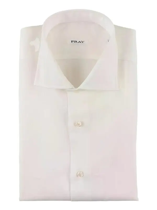 FRAY Spread-collar Button-up Shirt - White