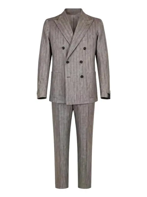 Tagliatore Double-breasted Pinstripe Suit - Grey