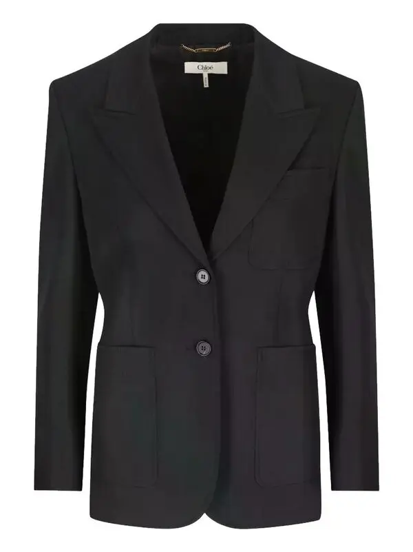 Chloé Single-breasted Wool Blazer - Black