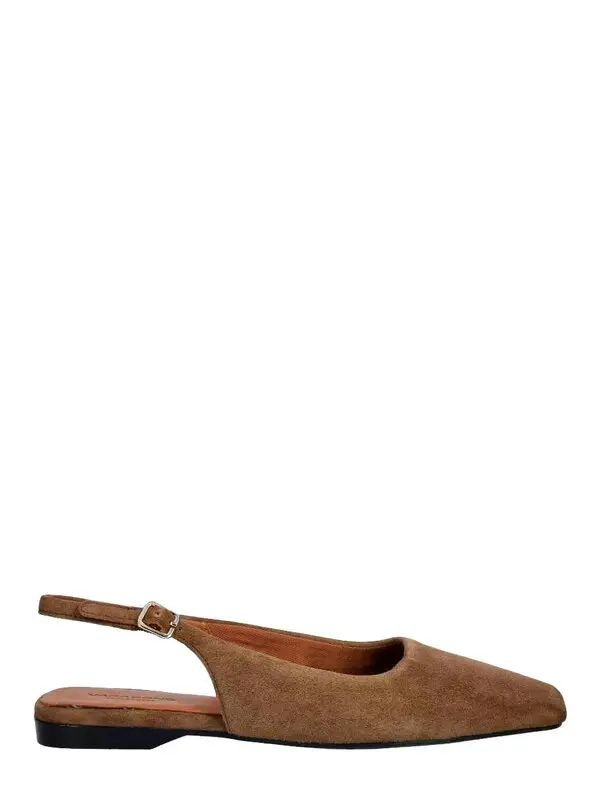 VAGABOND SHOEMAKERS Delia Square-toe Slingback Ballet Flats - Brown