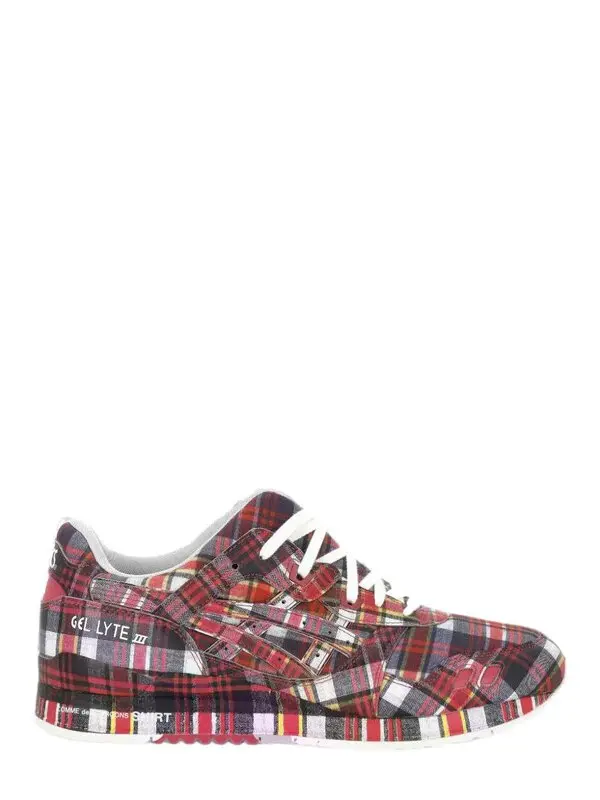 Asics X Comme Des Garçons Gel Lyte Iii Plaid Sneakers - Red
