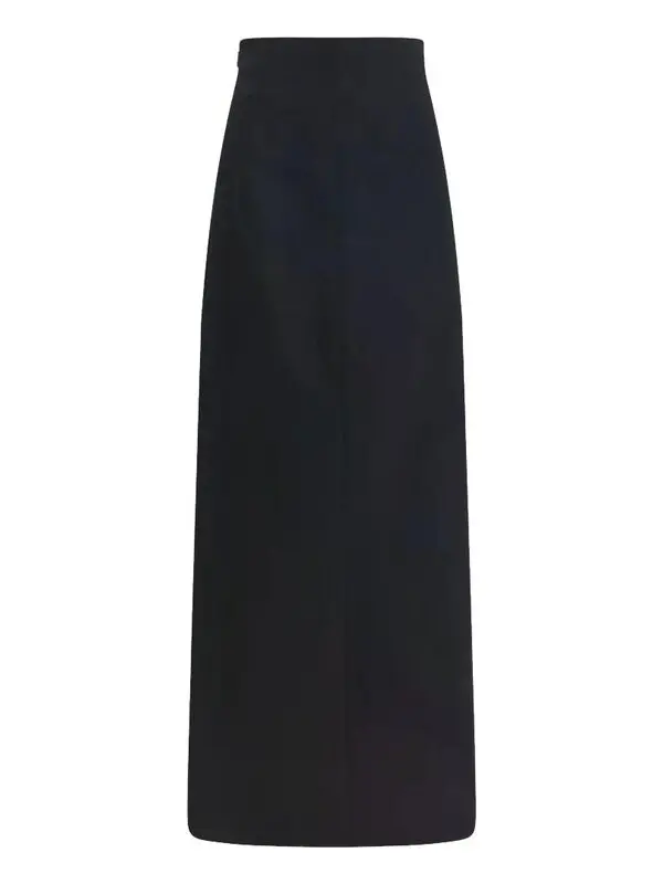 THE ROW Iphora Pleated Silk Skirt - Black