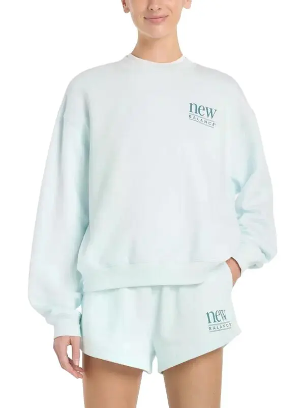NEW BALANCE Crewneck Sweatshirt With Logo Print - Blue