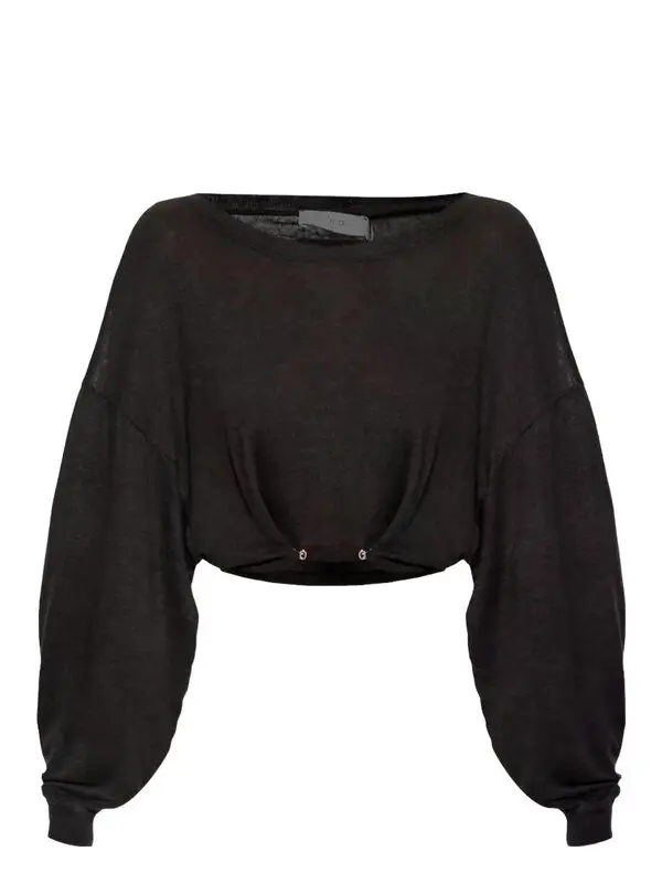 IRO PARIS Destinee Cropped Off-shoulder Top - Black