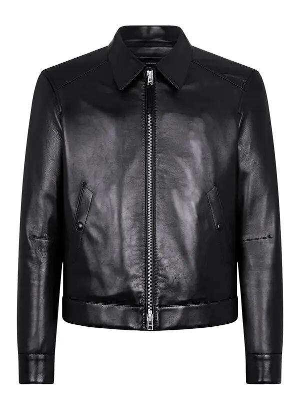 TOM FORD Short Leather Jacket - Black
