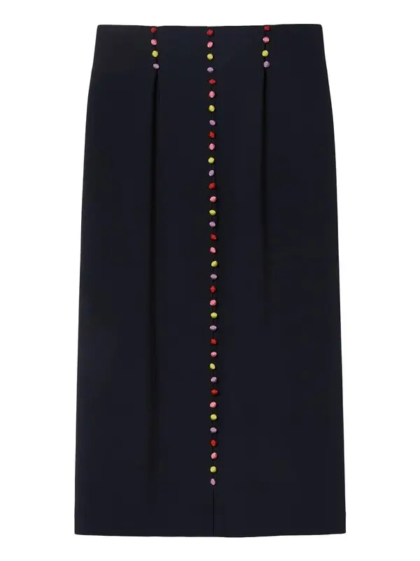 Marina Rinaldi Embellished Midi Skirt - Navy