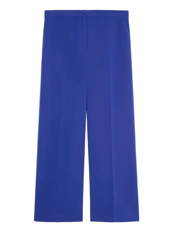 Marina Rinaldi Cady Wide-leg Tailored Trousers - Blue