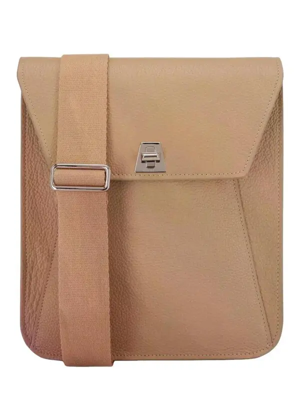 Akris Grained Leather Turn-lock Cross Body Bag - Neutrals