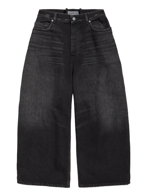 Balenciaga Wide-leg Barrel Jeans - Black