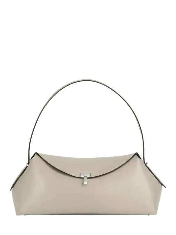 TOTEME T-lock Leather Shoulder Bag - Neutrals