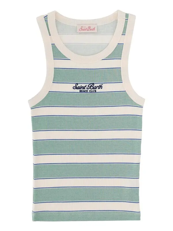 MC2 SAINT BARTH Ada" Logo Striped Tank Top - Multicolour
