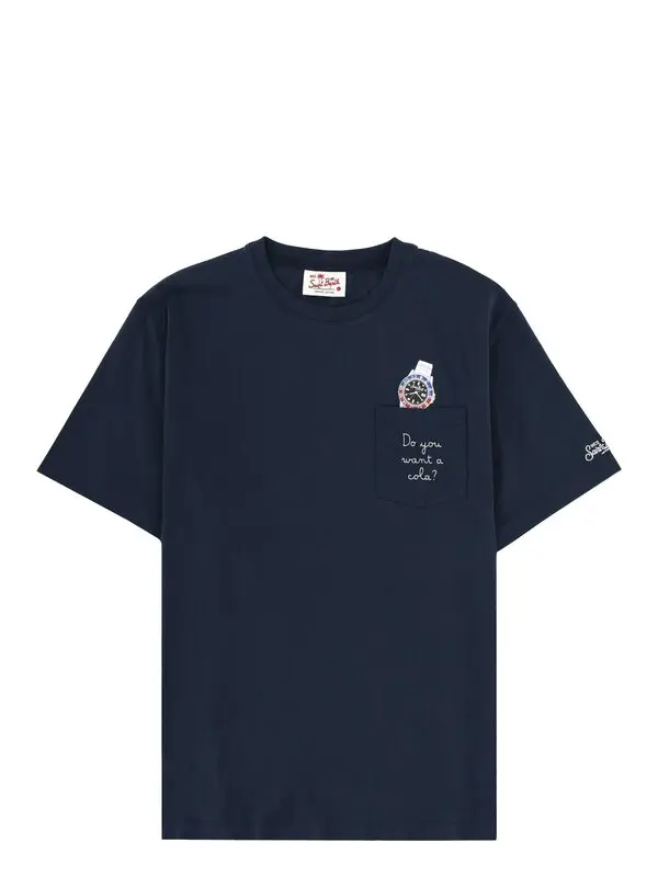 MC2 SAINT BARTH T-shirt Con Ricamo - Blue
