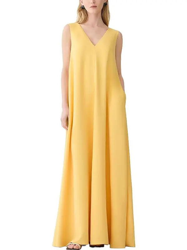 Lafayette 148 New York Sleeveless V-neck Maxi Dress - Daisy