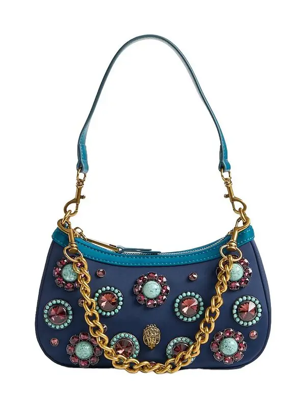 Kurt Geiger Sloane Embellished Crossbody Bag - Navy