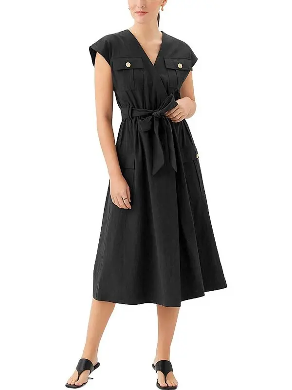 Fifteen Twenty Darcie Belted Midi Dress - Black