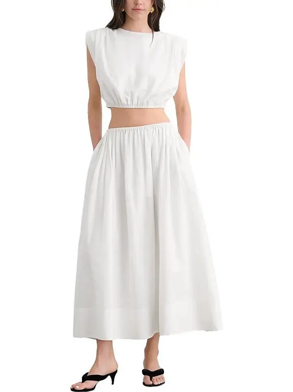 TOCCIN Sirelle Strong Shoulder Top - Coconut