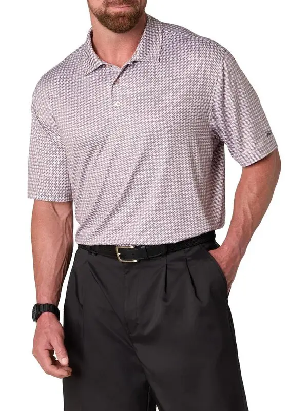 REEBOK Big & Tall Basketweave Performance Polo Shirt V2 - Elemental Pink