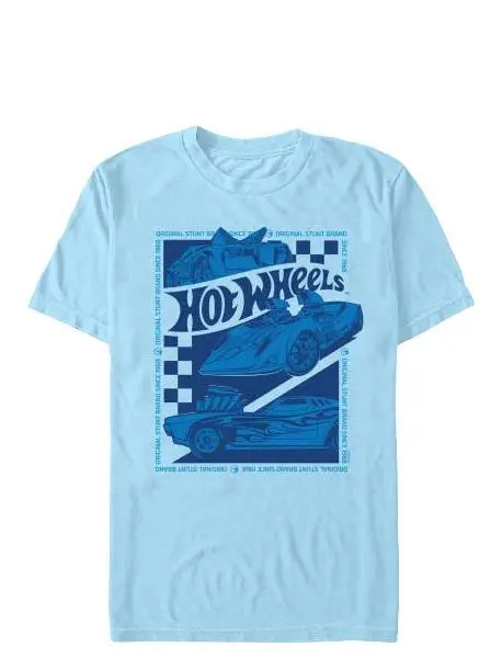 HOT WHEELS Original Stunt Brand Graphic T-shirt - Light Blue