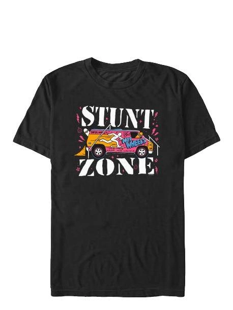 HOT WHEELS Stunt Zone Artistic Van Short Sleeve Graphic T-shirt - Black