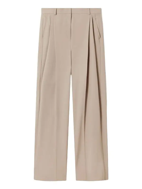 Stella McCartney Pleated Wool Trousers - Grey