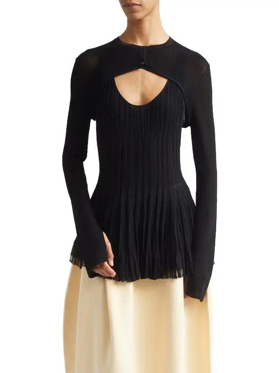 ASHLYN Liliana Micro Shrug - Black
